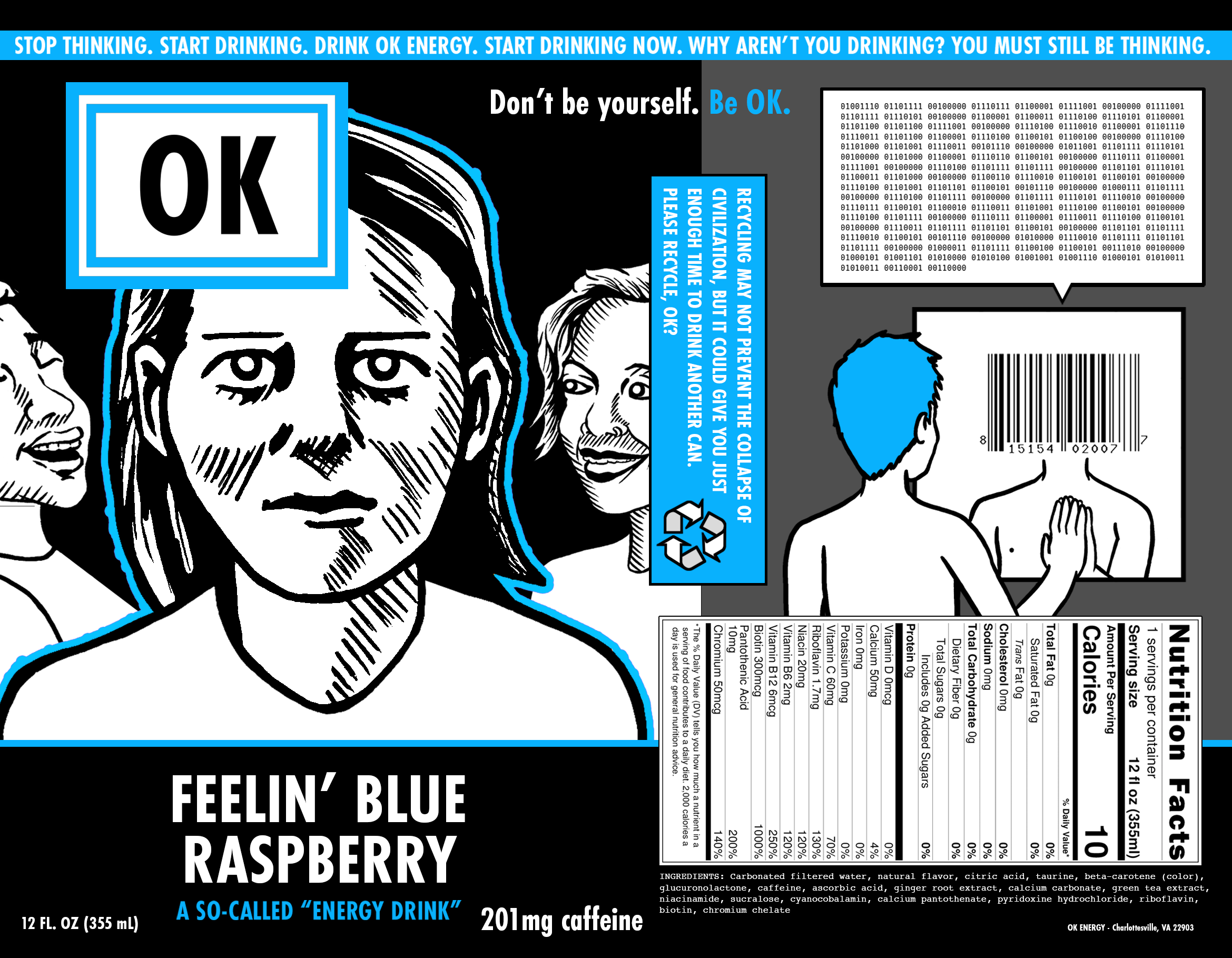 PREORDER 12-pack FEELIN' BLUE RASPBERRY – OK Energy